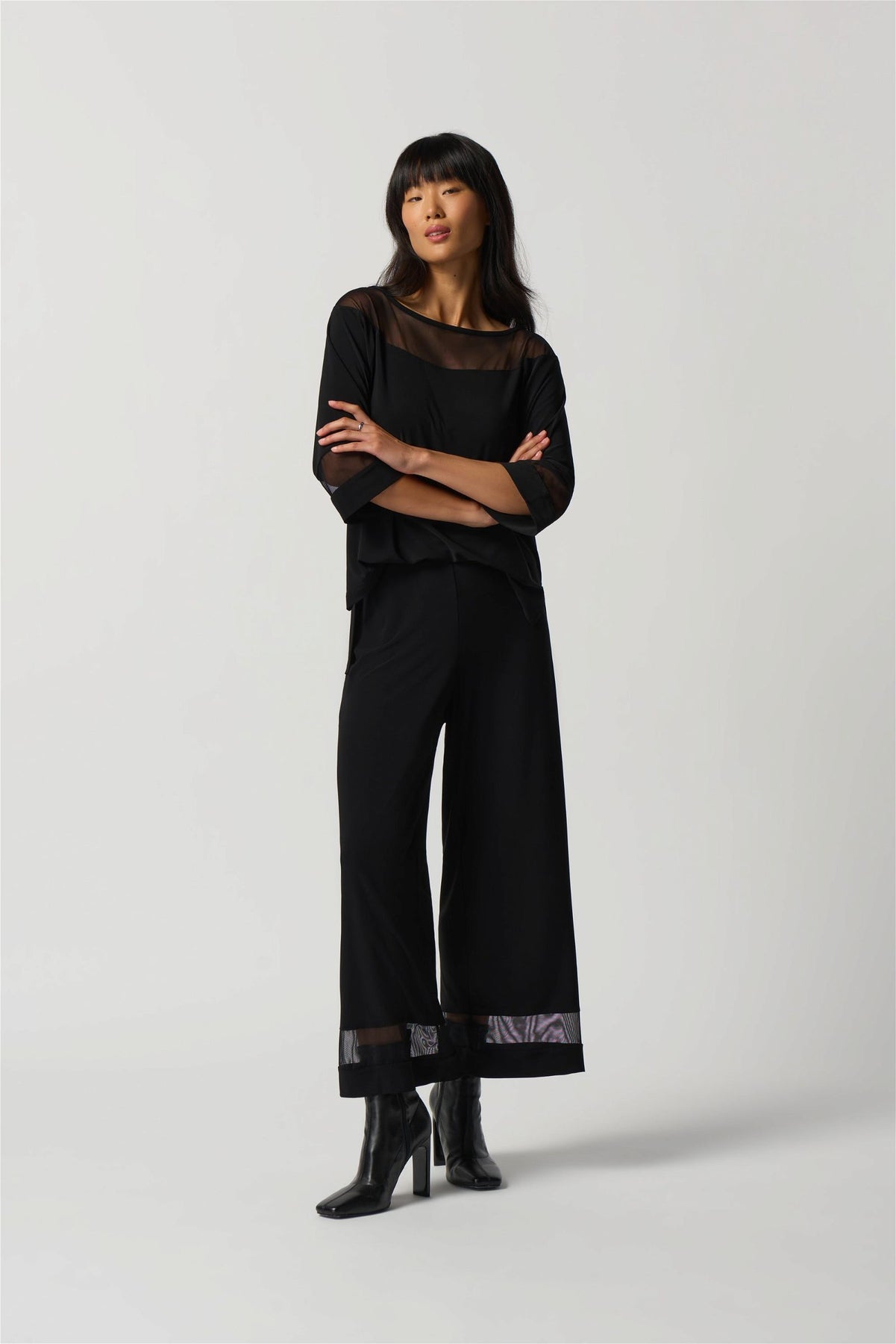Midnight Sheer Panel Jumpsuit Style 233302 – Tango Boutique
