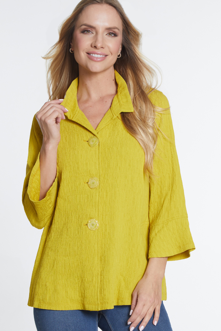 Wire Collar Blouse - Mustard – Tango Boutique